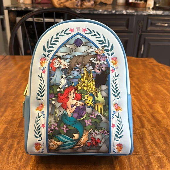 Loungefly | Bags | Loungefly Disney Little Mermaid Stained Glass ...